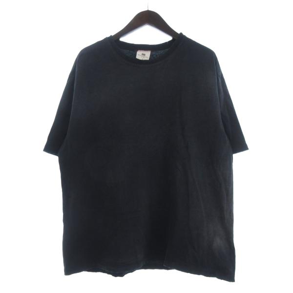 ムージムージ MOOJI MOOJI Tシャツ カットソー クルーネック 半袖 ダメージ加工 USA製 M 紺 ネイビー ■GY28 メンズ【表記サイズ】M【実寸サイズ】肩幅：54cm　身幅：60cm　着丈：71cm　袖丈：24cm　　【素...