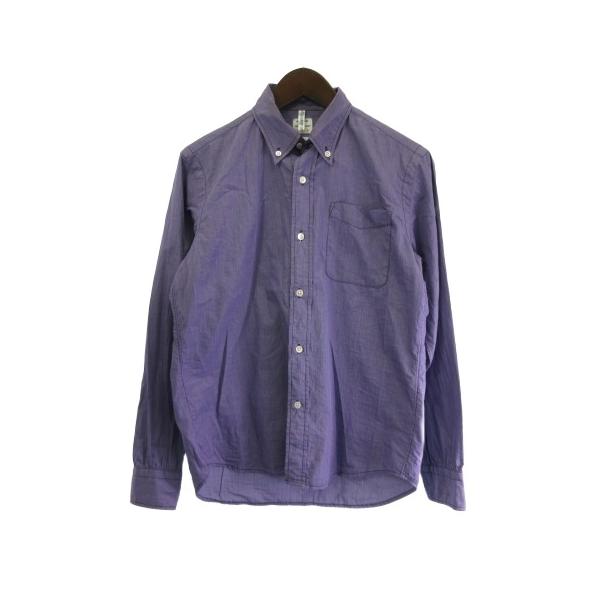 ネセサリーオアアンネセサリー necessary or unnecessary MILETA シャツ 長袖 チェック パープル 紫 1 ■GY28 メンズ【表記サイズ】1 S相当【実寸サイズ】肩幅：40cm　身幅：50cm　着丈：69cm　...