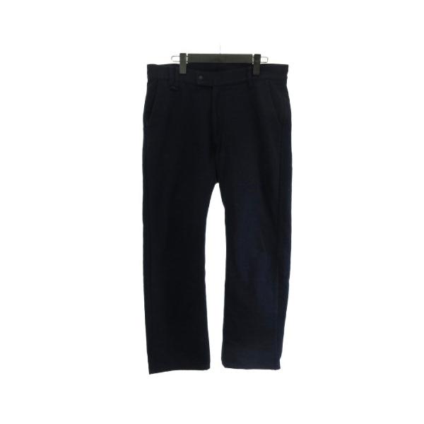 ヴォー VOO パンツ スラックス コットン ウール ネイビー 紺 2 ■GY28 メンズ【ブランド】ヴォー VOO【表記サイズ】2 M相当【実寸サイズ】ウエスト：86cm　もも幅：30cm　裾幅：20cm　股上：28cm　股下：72cm　...