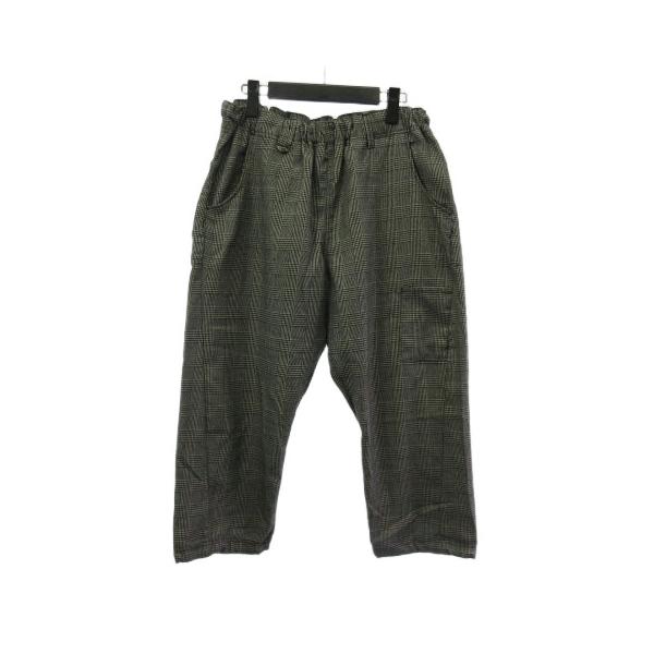 ヴォー VOO クロップドパンツ グレンチェック グレー 2 ■GY28 メンズ【ブランド】ヴォー VOO【表記サイズ】2 M相当【実寸サイズ】ウエスト：76cm　もも幅：34cm　裾幅：21cm　股上：30cm　股下：57cm　　【素材】...