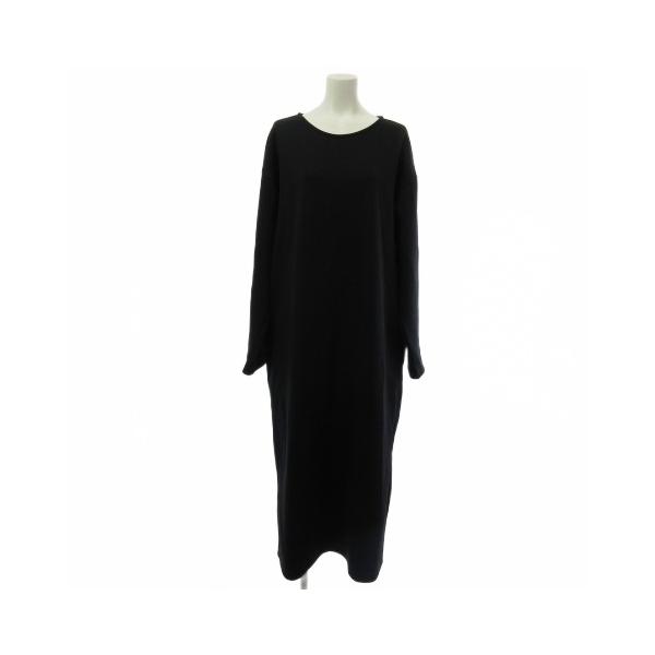 Ade lifestyle ワンピース ロング オーバーシルエット 黒 ブラック M  レディース【表記サイズ】M【実寸サイズ】身幅：58cm　着丈：125cm　ゆき丈：83cm　　【素材】コットン84％　ポリエステル16％【色】ブラック　...