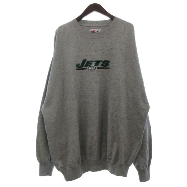 マジェスティック MAJESTIC NEW YORK JETS ニット セーター クルーネック 長袖 XL グレー 大きいサイズ ■GY28 ☆AA★ メンズ【ブランド】マジェスティック MAJESTIC【表記サイズ】XL【実寸サイズ】肩幅...