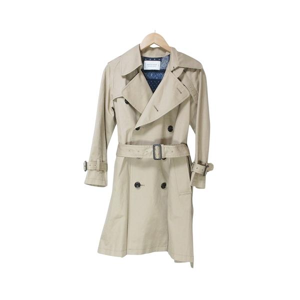 ビューティフルピープル ユナイテッドアローズ別注 トレンチコート キッズ 子供服 女の子 130 裏地ペイズリー ベルト付き ベージュ X 【ブランド】ビューティフルピープル beautiful people【表記サイズ】130【実寸サイズ...