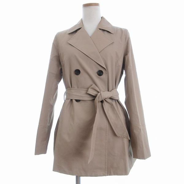 エンスウィート レナウン ensuite トレンチコート ショート丈 長袖 2 ベージュ レディース【ブランド】エンスウィート レナウン ensuite【表記サイズ】2【実寸サイズ】肩幅：40cm　身幅：50cm　着丈：68cm　袖丈：57...