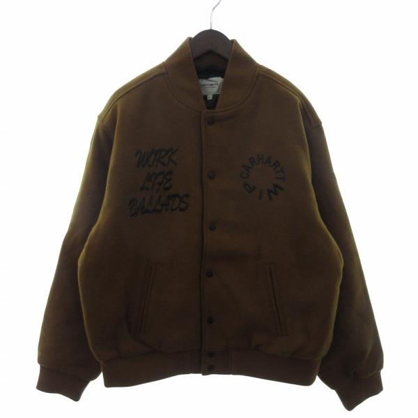 カーハート carhartt WIP 美品 23AW WORK VARSITY BOMBER ブルゾン ウール ロゴ 刺繍 I032435 茶 ブラウン L メンズ【ブランド】カーハート carhartt【表記サイズ】L【実寸サイズ】肩幅：...