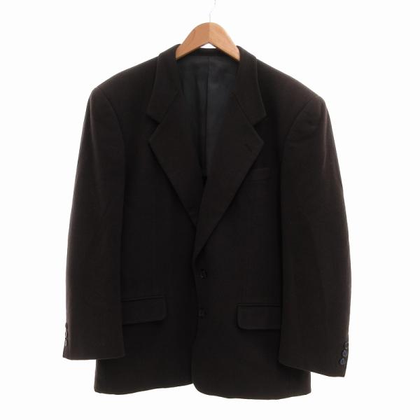 アサノ洋服店 Cesare Gatti社生地 テーラードジャケット カシミヤ シングル 黒 ブラック /UO メンズ【表記サイズ】サイズ表記なし(実寸サイズをご参考ください。)【実寸サイズ】肩幅：約51cm　身幅：約62cm　袖丈：約60c...