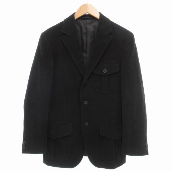 ダニエルエシュテル DANIEL HECHTER MICROTEX テーラードジャケット メルトン 3B M 黒 ブラック /TZ メンズ【表記サイズ】M【実寸サイズ】肩幅：約44cm　身幅：約53cm　袖丈：約57cm　着丈：約71cm　...