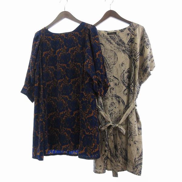 キムズブティック KIM'S BOUTIQUE 美品 2点 セット まとめ ワンピース 七分袖 総柄 青 ブルー ベージュ レディース【表記サイズ】サイズ表記なし（おまとめにより実寸サイズなし）【実寸サイズ】-　【素材】ポリエステル100％...