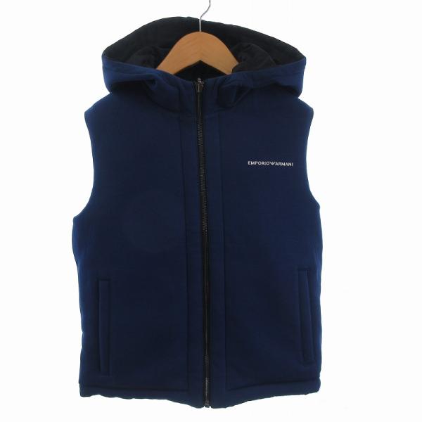 エンポリオアルマーニ EMPORIO ARMANI ベスト ジレ 中綿 リバーシブル ジップアップ フード付き 10 142cm 黒 ブラック 青【ブランド】エンポリオアルマーニ EMPORIO ARMANI【表記サイズ】キッズ10（142...