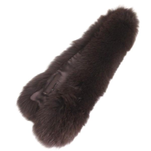 サガファー SAGA FURS ティペット マフラー リアルファー 毛皮 茶 ブラウン 小物 レディース【表記サイズ】-【実寸サイズ】全長（フリンジ含まず）：81cm　幅：5cm　　【素材】リアルファー【色】茶【仕様】-【状態】・クリップ部...