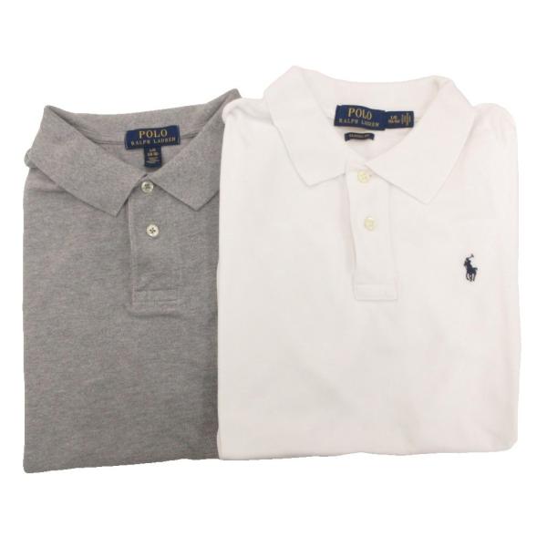 ポロ ラルフローレン POLO RALPH LAUREN ポロシャツ まとめ 2点セット 半袖 ポニー刺繍 L 14-16 グレー 白 ホワイト /GV キッズ【ブランド】ポロ ラルフローレン POLO RALPH LAUREN【表記サイズ...