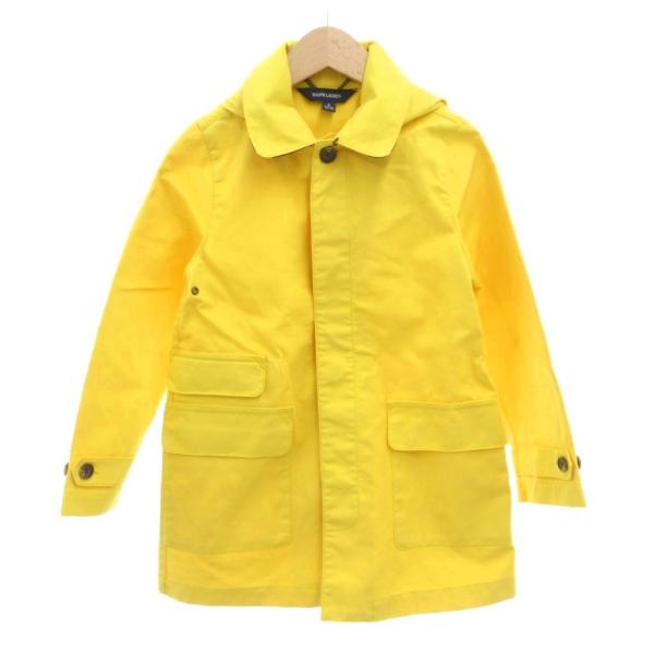 ラルフローレン RALPH LAUREN フーデットコート コート フーディ 襟フック 120 イエロー 黄 /IU キッズ【ブランド】ラルフローレン RALPH LAUREN【表記サイズ】120【実寸サイズ】身幅：37cm　着丈：59cm...