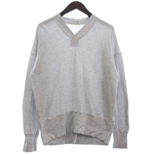 オールドホームステッダー Olde Homesteader 美品 Extra Cotton Fleece ニットソー カットソー 長袖 コットン グレー 42【表記サイズ】42【実寸サイズ】肩幅：67cm　身幅：56cm　着丈：63.5cm...