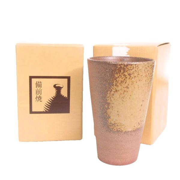 備前焼 2点セット 陶器 コップ 湯呑み 茶 ブラウン 食器 その他【表記サイズ】-【実寸サイズ】コップ　高さ 12.5cm　上部直径 8cm　【素材】-【色】茶【仕様】-【状態】１点未開封で１点使用感が少なく、かなり状態の良い商品です。　...
