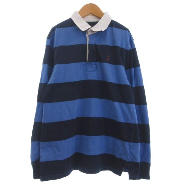 ポロ ラルフローレン POLO RALPH LAUREN ポロシャツ ラガー 長袖 刺繍 ボーダー 青 ブルー L/G(14-16) キッズ【ブランド】ポロ ラルフローレン POLO RALPH LAUREN【表記サイズ】L/G(14-16...