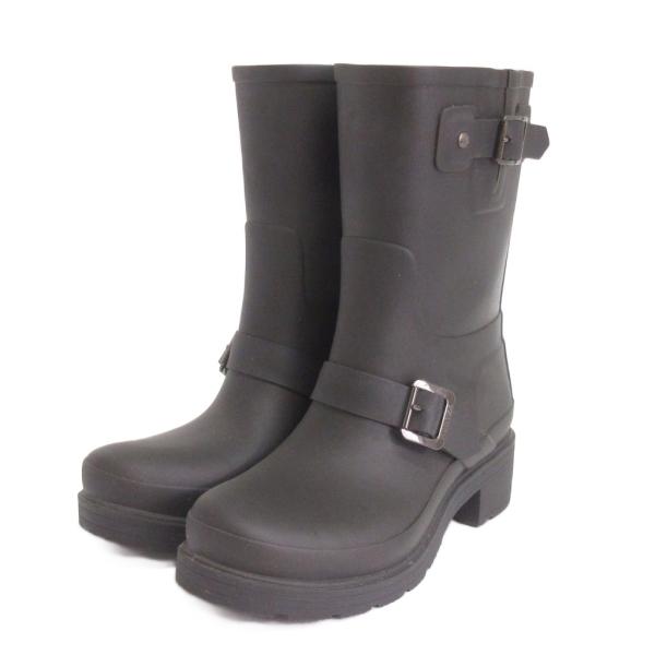 ハンター HUNTER レインブーツ ミドル ベルト 黒 ブラック UK6 25cm位 靴 メンズ レディース【ブランド】ハンター HUNTER【表記サイズ】UK 6US 8EU 3925cm位【実寸サイズ】筒周り：33.5cm　筒高：22...