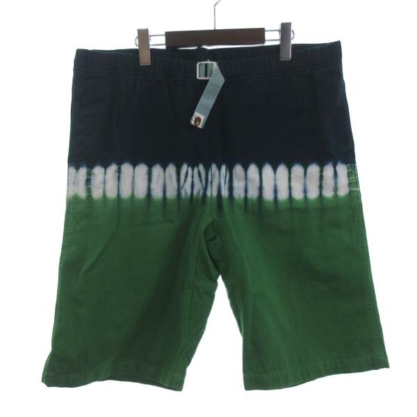 アベイシングエイプ A BATHING APE ハーフパンツ ショーツ タイダイ 紺 緑 ネイビー グリーン XL 【ブランド】アベイシングエイプ A BATHING APE【表記サイズ】XL【実寸サイズ】ウエスト：84〜94cm　もも幅：...