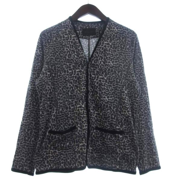 ラウンジリザード LOUNGE LIZARD カーディガン 長袖 レオパード柄 グレー 2 ■TC メンズ【ブランド】ラウンジリザード LOUNGE LIZARD【表記サイズ】2【実寸サイズ】肩幅：42cm　身幅：50.5cm　袖丈：49c...