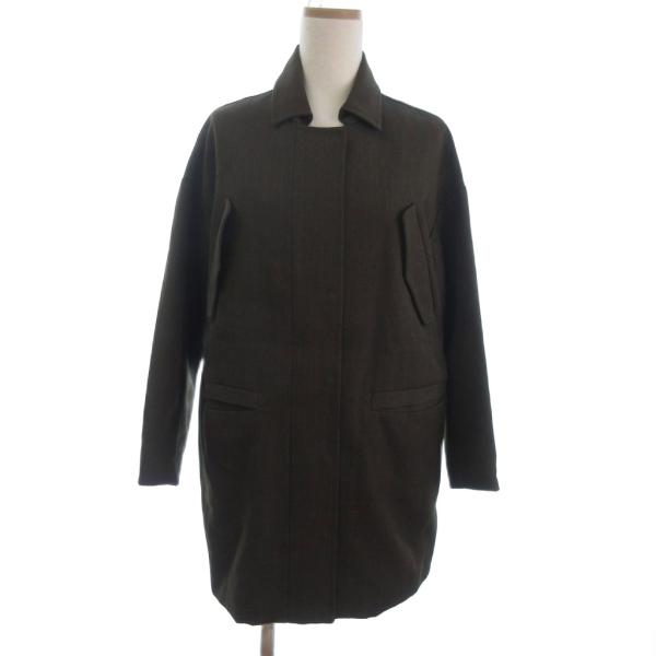 フィガロ パリ FIGARO Paris コート ミドル丈 ウール 茶 ブラウン 36 ■TC レディース【ブランド】フィガロ パリ FIGARO Paris【表記サイズ】36【実寸サイズ】肩幅：52cm　身幅：54cm　袖丈：44cm　着...