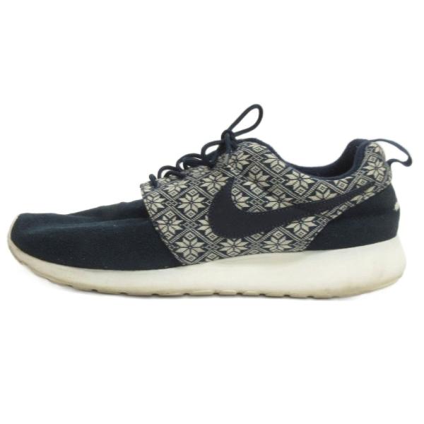 ナイキ NIKE ROSHE ONE WINTER スニーカー シューズ ローカット 総柄 ノルディック柄 807440-441 紺 ネイビー 28.5cm メンズ【ブランド】ナイキ NIKE【表記サイズ】28.5cm【実寸サイズ】最大幅：...