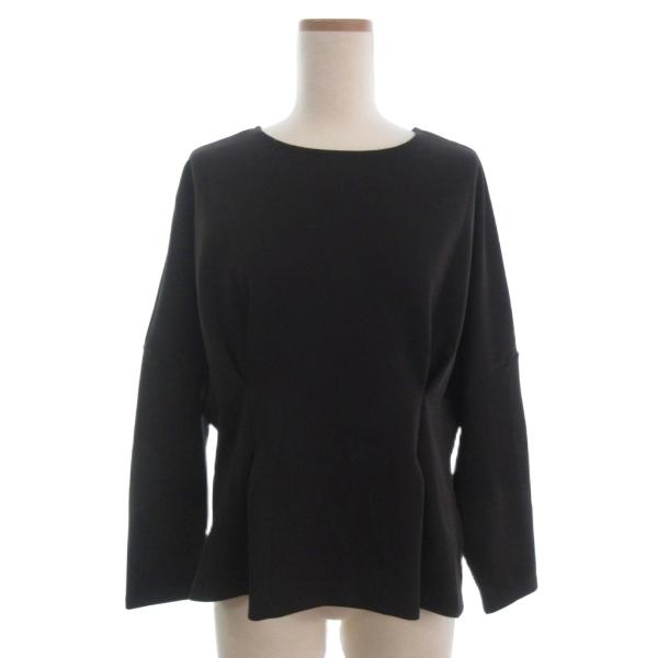 ププラ PUPULA カットソー 長袖 ストレッチ素材 焦げ茶 ダークブラウン 38 レディース【ブランド】ププラ PUPULA【表記サイズ】38【実寸サイズ】身幅：54cm　着丈：63cm　ゆき丈：71cm　　【素材】ポリエステル、ポリウ...