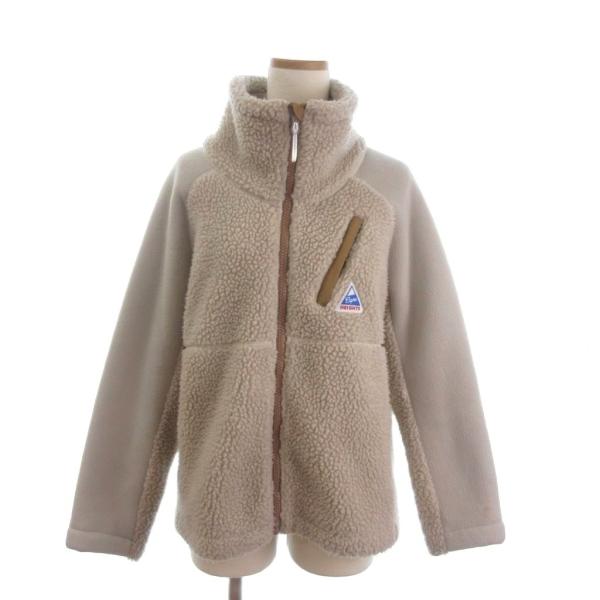 ケープハイツ CAPE HEIGHTS ブレークハート ボアフリースジャケット ジップアップ ロゴワッペン ベージュ S レディース【ブランド】ケープハイツ CAPE HEIGHTS【表記サイズ】S【実寸サイズ】身幅：54.5cm　着丈：6...