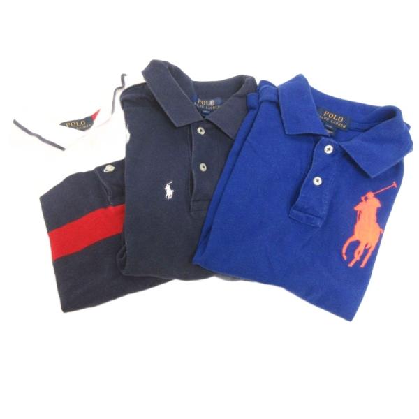ポロ ラルフローレン POLO RALPH LAUREN 3点 セット まとめ ポロシャツ 半袖 ビッグポニー ポニー刺繍 S 青系 キッズ【ブランド】ポロ ラルフローレン POLO RALPH LAUREN【表記サイズ】キッズS（8）（お...