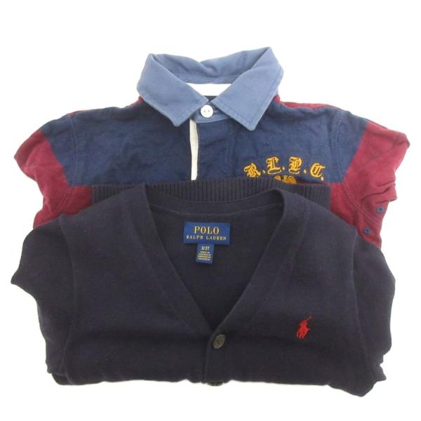 ポロ ラルフローレン POLO RALPH LAUREN 2点 セット カーディガン ラガーシャツ 赤 紺 レッド ネイビー 100cm 3T メンズ【ブランド】ポロ ラルフローレン POLO RALPH LAUREN【表記サイズ】1003...