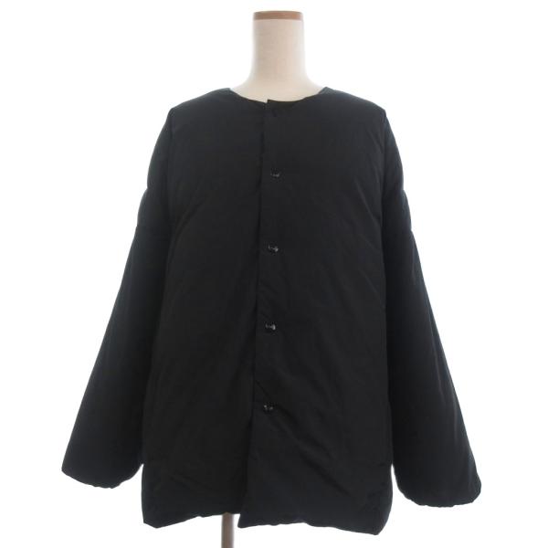 マウジー MOUSSY TENT LINE OVER DOWN ダウンジャケット ノーカラー 長袖 2 黒 ブラック レディース【ブランド】マウジー MOUSSY【表記サイズ】2【実寸サイズ】肩幅：64cm　身幅：66cm　着丈：80cm　...