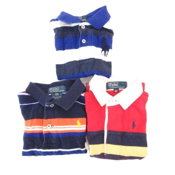 ポロ バイ ラルフローレン Polo by Ralph Lauren 美品 3点 セット まとめ ポロシャツ 半袖 マルチカラー 80 12 M /MG キッズ【ブランド】ポロ バイ ラルフローレン Polo by Ralph Lauren...