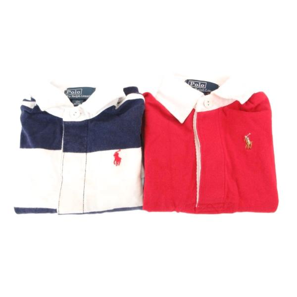 ポロ バイ ラルフローレン Polo by Ralph Lauren 2点 セット まとめ ラガーシャツ ポロシャツ マルチカラー 80 /MG キッズ【ブランド】ポロ バイ ラルフローレン Polo by Ralph Lauren【表記サ...