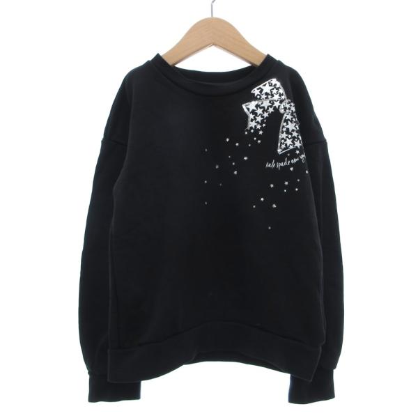 ケイトスペード KATE SPADE トレーナー スウェット 黒 キッズ 140 リボン ビジュー /SX キッズ【ブランド】ケイトスペード KATE SPADE【表記サイズ】140【実寸サイズ】肩幅：47cm　身幅：39cm　着丈：46c...