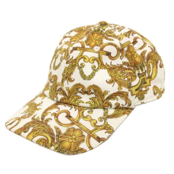 ヴェルサーチ ヴェルサーチェ VERSACE 美品 ジーンズ クチュール JEANS COUTURE キャップ  総柄 白 ホワイト 帽子 レディース【ブランド】ヴェルサーチ ヴェルサーチェ VERSACE【表記サイズ】※実寸サイズをご確認...