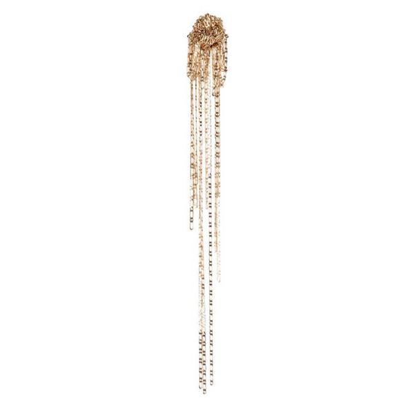 中古 未使用品 2021AW WE11DONE ウェルダン GOLD LONG TANGLED CHAIN BROOCH チェーンブローチ ゴールド/● メンズ レディース 【ベクトル 古着】【ブランド】WE11DONE ウェルダン【表記サ...