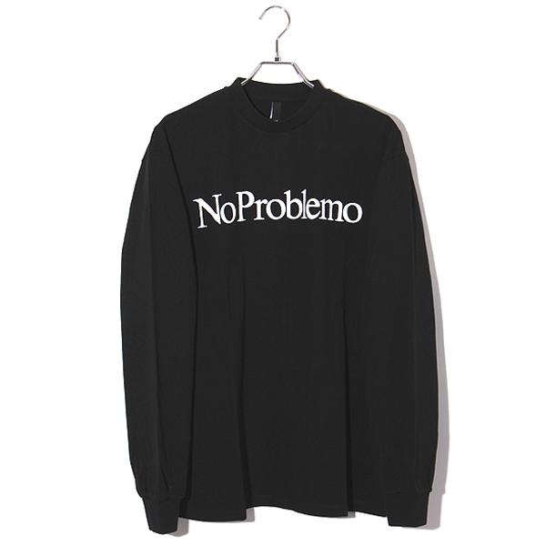 XL 未使用品 2025SS No Problemo ノープレブレモ NO PROBLEMO LS TEE プリント ロングスリーブ 長袖Tシャツ BLACK ブラック NP60022-03 /■In2 メンズ【表記サイズ】メンズ:XL【実...