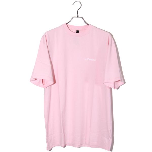 L 未使用品 2025SS No Problemo ノープレブレモ MINI PROBLEMO SS TEE ミニ クラシックロゴ プリント 半袖Tシャツ ペールピンク NP60009-03 /■In2 メンズ【表記サイズ】メンズ:M【実寸...