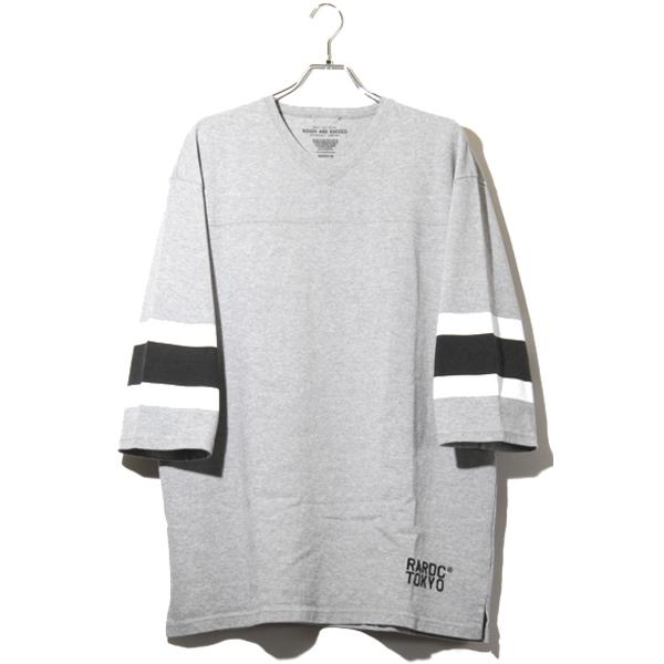 ROUGH AND RUGGED ラフアンドラゲッド TRONT トロント フットボールシャツ M Grey グレー /● メンズ【ブランド】ラフアンドラゲッド ROUGH AND RUGGED【表記サイズ】メンズ:M【実寸サイズ】肩幅：5...