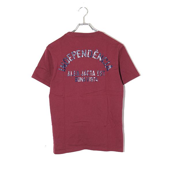 BUENA VISTA ブエナビスタ ポケット クルーネック プリント 半袖Tシャツ S BARGUNDY バーガンディー /◆ メンズ【ブランド】ブエナビスタ BUENA VISTA【表記サイズ】メンズ:S【実寸サイズ】肩幅：45cm　身...