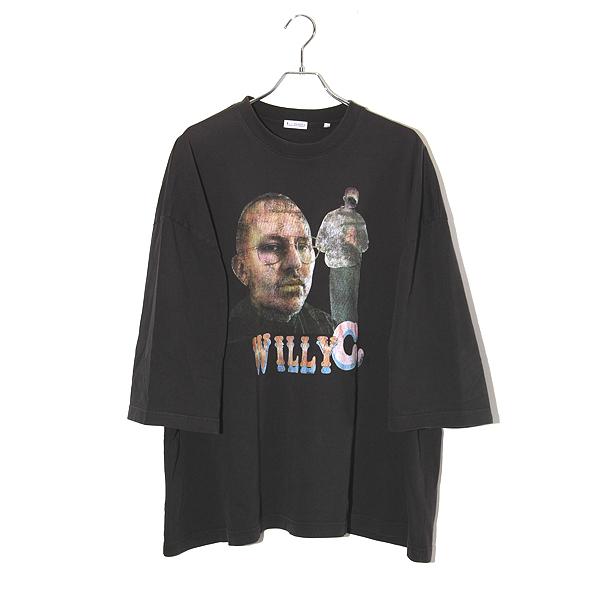 2022SS WILLY CHAVARRIA ウィリーチャバリア WILLY FACE SS BUFFALO TEE フォトT バッファロー プリント 半袖Tシャツ L BLACK ブラック /● メンズ【表記サイズ】メンズ:L【実寸サイズ...