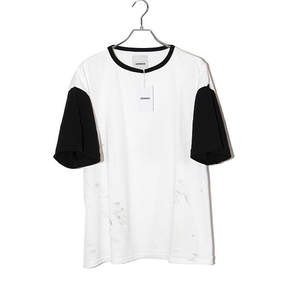 XL 未使用品 2025SS BOW WOW バウワウ RIBBED SS CS SOLID AGING クルーネック 半袖 Tシャツ カットソー WHITE×BLACK AGING BW251-RSCSA /■In2 メンズ【表記サイズ】...