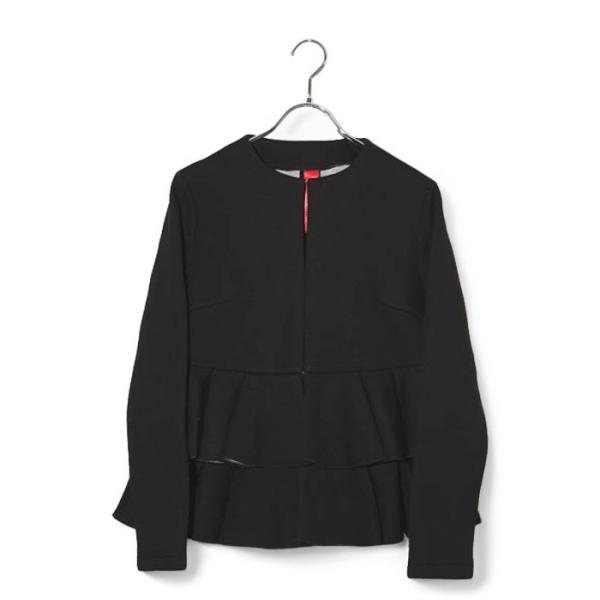 2022AW DOS DIOSAS ドスディオサス ノーカラー フリルジャケット 38 BLACK ブラック D7880 /◆☆ レディース【表記サイズ】レディース：38【実寸サイズ】肩幅：38cm　身幅：49cm　袖丈：58.5cm　着丈...