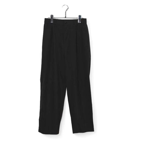 2024SS ATON エイトン WOOL TROPICAL ルーズフィットパンツ 2 BLACK ブラック PRAGSW0700 /◆ メンズ【ブランド】エイトン ATON【表記サイズ】メンズ：02(Sサイズ相当)【実寸サイズ】ウエスト：...
