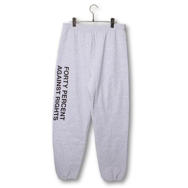 FORTY PERCENT AGAINST RIGHTS フォーティーパーセントアゲインストライツ BANNER バナー スウェット パンツ M Grey グレー 212NTFP-PTM01/◆ メンズ【表記サイズ】メンズ:M【実寸サイズ】...