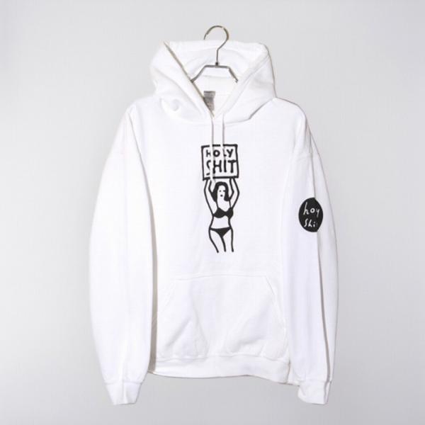HOLY SHIT ホーリー シャツ Hoodie フーディー HOLYちゃんパーカー L WHITE ホワイト /◆ メンズ【表記サイズ】メンズ：L【実寸サイズ】肩幅：64cm　身幅：62.5cm　着丈：67.5cm　袖丈：59.5cm　...