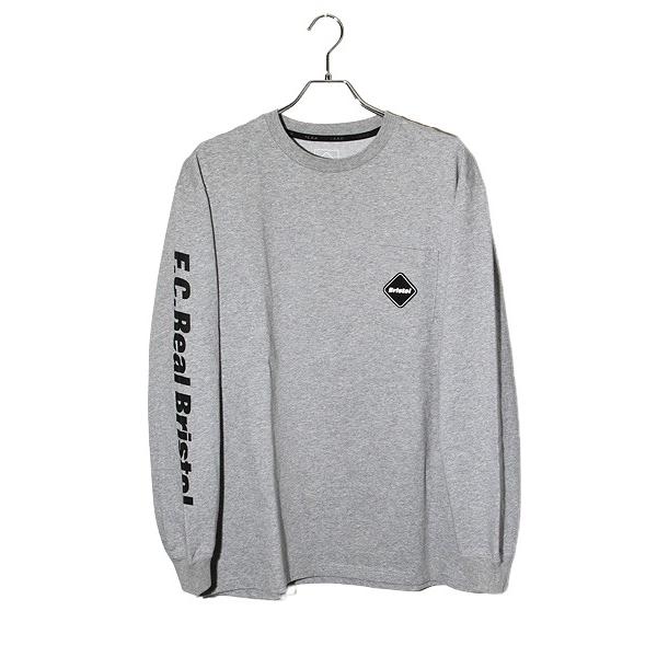 2023AW F.C.Real Bristol FCRB エフシーレアルブリストル AUTHENTIC L/S TEAM POCKET TEE ポケット ロングスリーブ 長袖Tシャツ L GRAY グレー FCRB-232084【ブランド】...