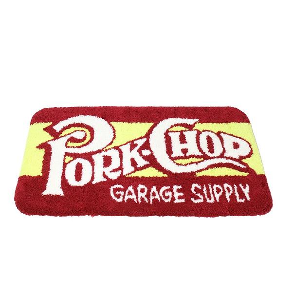 未使用品 PORKCHOP ポークチョップ SQUARE LOGO RUG MAT スクエア ロゴ ラグマット ONE RED×YEL PCGS-24-A14 /■In2 メンズ レディース【表記サイズ】ONE【実寸サイズ】縦:41cm 　...