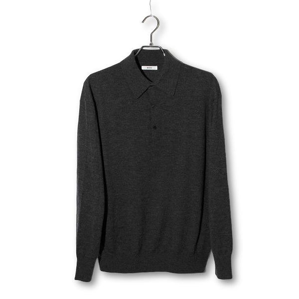 2024SS BODHI EXLIGHT CASHMERE POLO カシミヤ ポロシャツ 1 Grey グレー BD8006 /● メンズ【表記サイズ】メンズ:1【実寸サイズ】肩幅：51cm　身幅：52cm　着丈：67cm　袖丈：57cm...