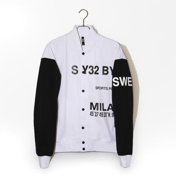 SY32 by SWEET YEARS エスワイサーティトゥバイスィートイヤーズ STRADDLE PRINT STADIUM JK ストラドル プリント スタジアムジャケット  M【表記サイズ】メンズ：M【実寸サイズ】肩幅：59.5cm　...
