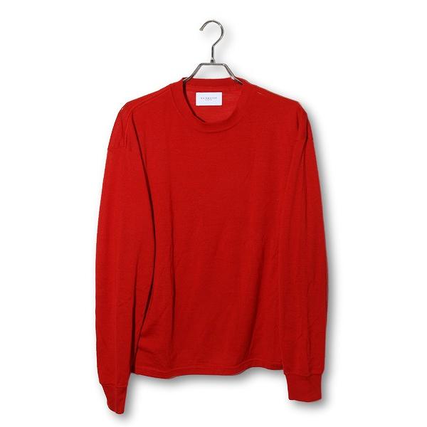 2023AW RAINMAKER レインメーカー WASHABLE-WOOL CREW NECK SHIRT ウォッシャブルウール クルーネック シャツ 4 (46) RED レッド RM232-011 /● メンズ【表記サイズ】メンズ:4...