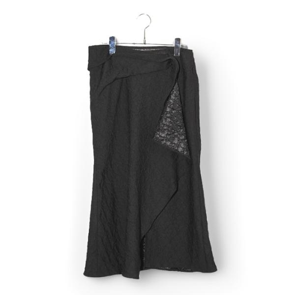 fetico EMI FUNAYAMA フェティコ エミフナヤマ FLORAL EMBOSSED DRAPED SKIRT フローラル エンボス ドレープ スカート 1 FTC244-0506 【表記サイズ】レディース：1【実寸サイズ】ウエ...